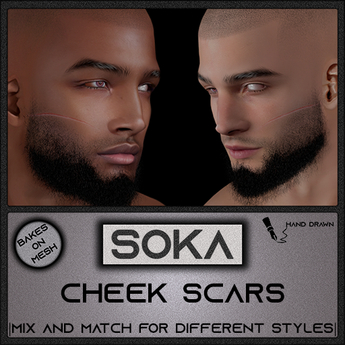 Second Life Marketplace - [SOKA] Cheek Scars